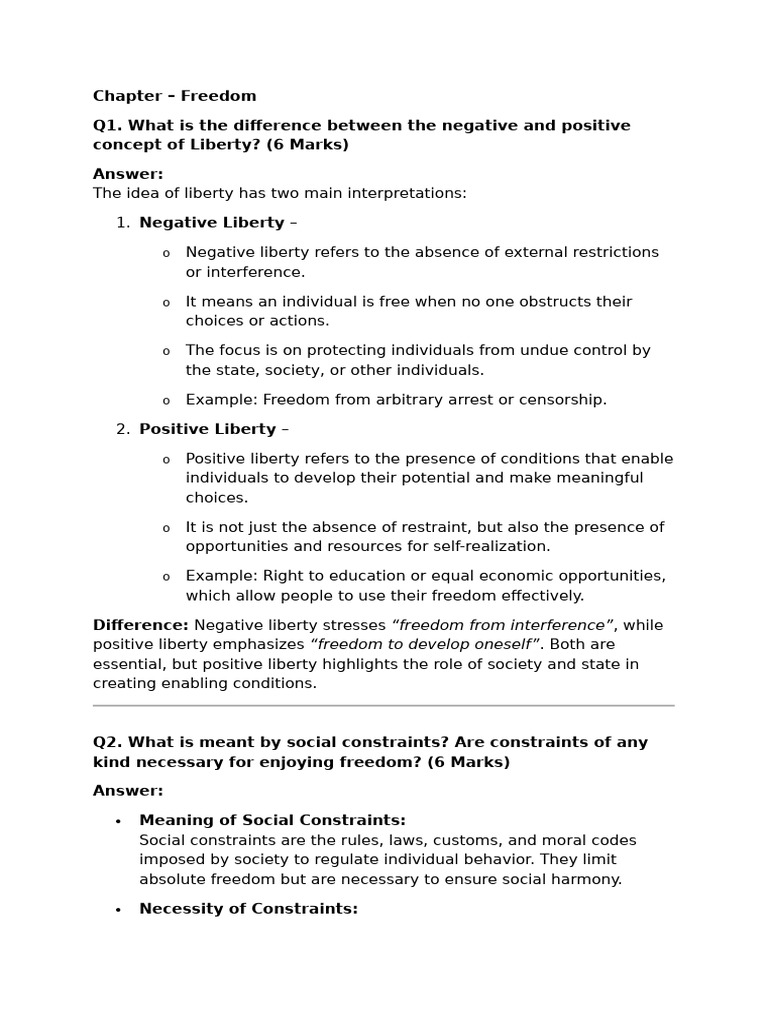 Understanding Liberty and Equality Concepts | PDF | Economic Inequality ...