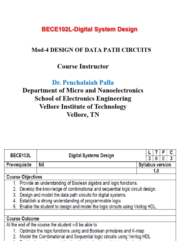 Data Path Circuit Design Methods | PDF | Integrated Circuit | Very ...