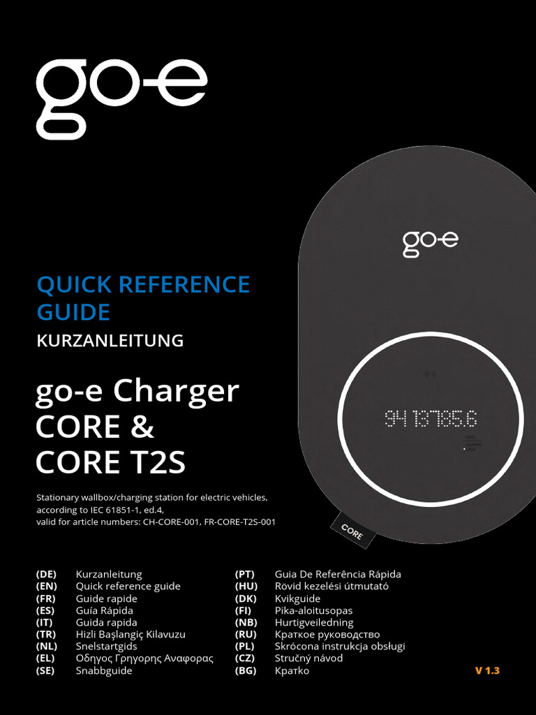 Go e Charger Core Quick Reference Guide | PDF
