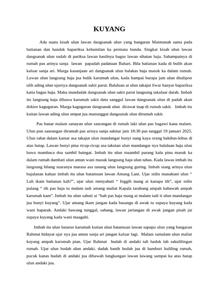 Cerita Kuyang | PDF