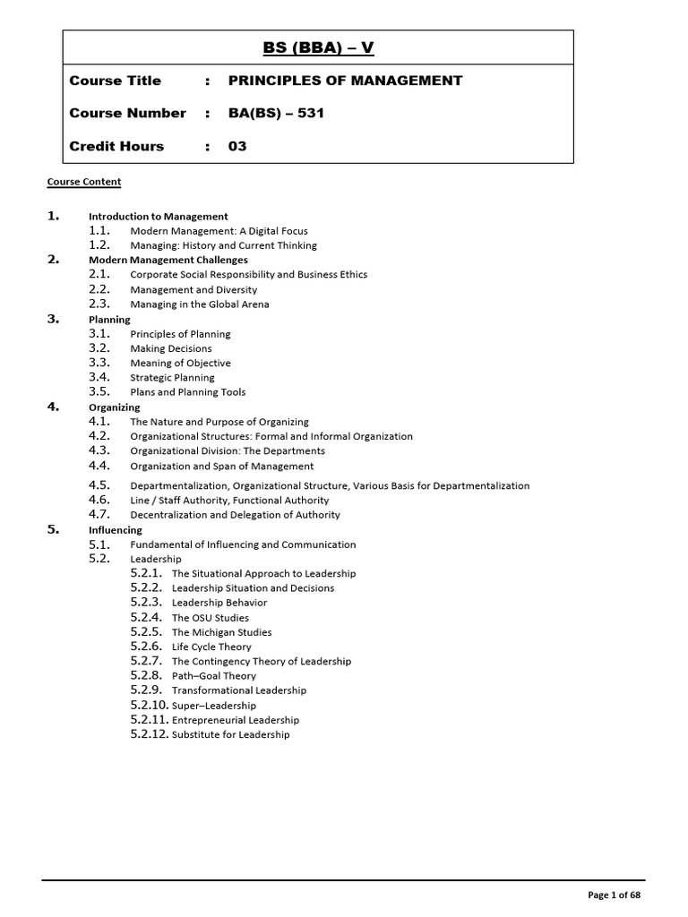 Management Notes as per syllabus | PDF | Leadership | Corporate Social ...