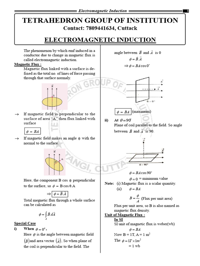 Electromagnetic Induction | PDF | Electromagnetic Induction | Inductor