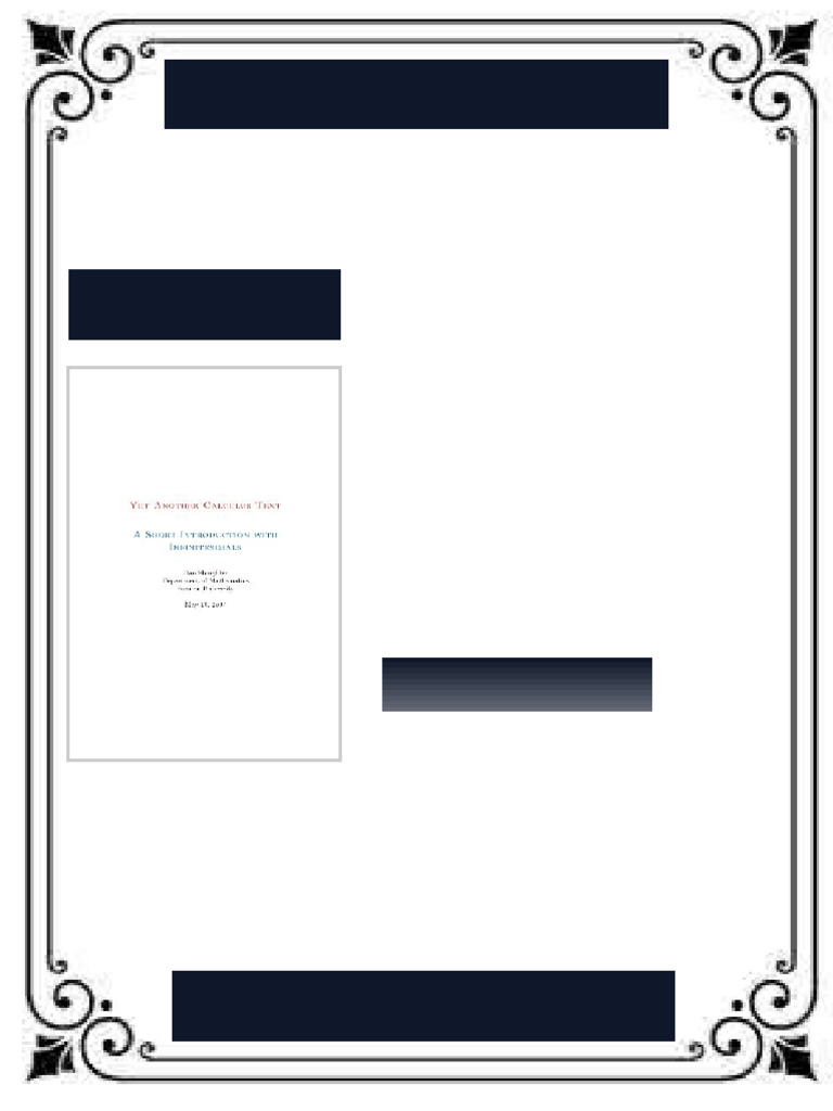 Yet another calculus text A short introduction with infinitesimals Dan ...