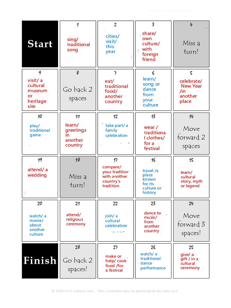 Present Perfect Board Game | PDF