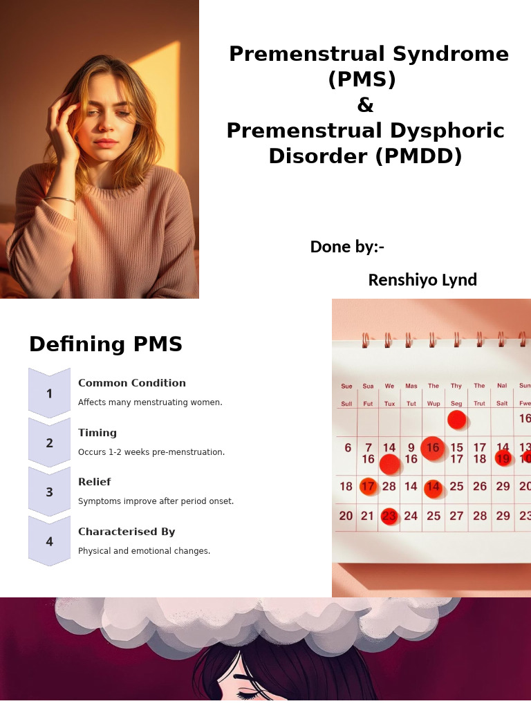 Premenstrual Syndrome PMS and Premenstrual Dysphoric Disorder PMDD ...