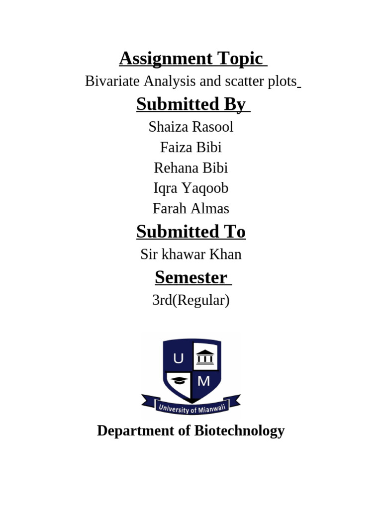 Bivariate analysis and scatter plot | PDF | Scatter Plot | Regression ...