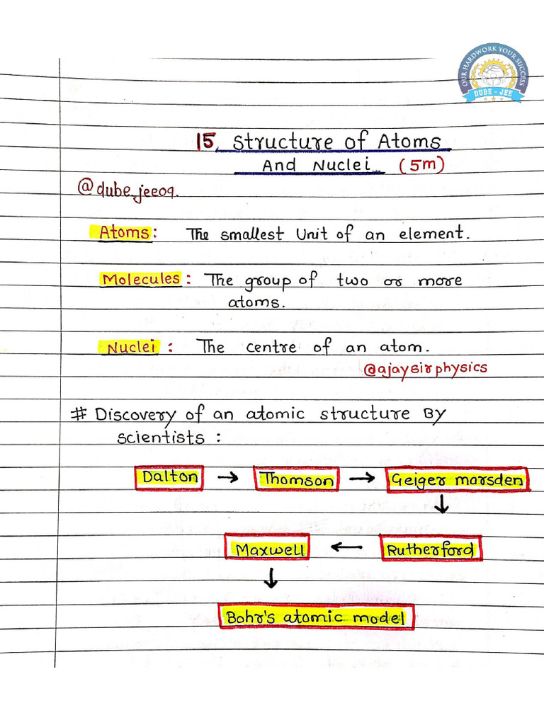 Chap 15. Structure of Atoms and Molecule... | PDF