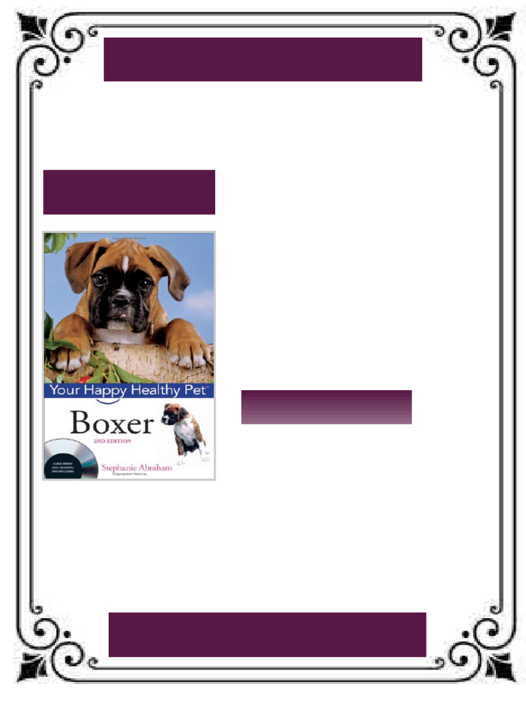 Boxer Your Happy Healthy Pet 2nd Edition Stephanie Abraham ebook ...