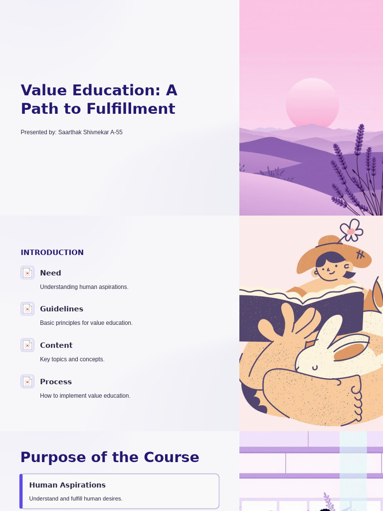 Value Education A Path To Fulfillment | PDF | Happiness | Sustainability