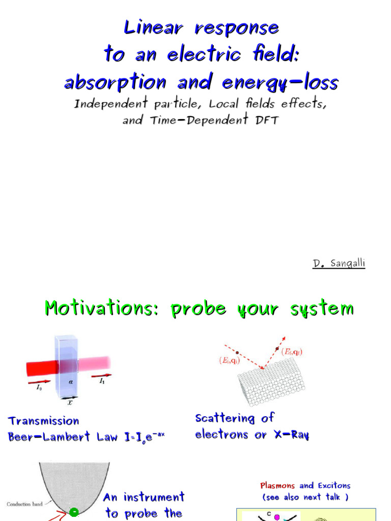 Linear Response | PDF | Electron | Physical Sciences