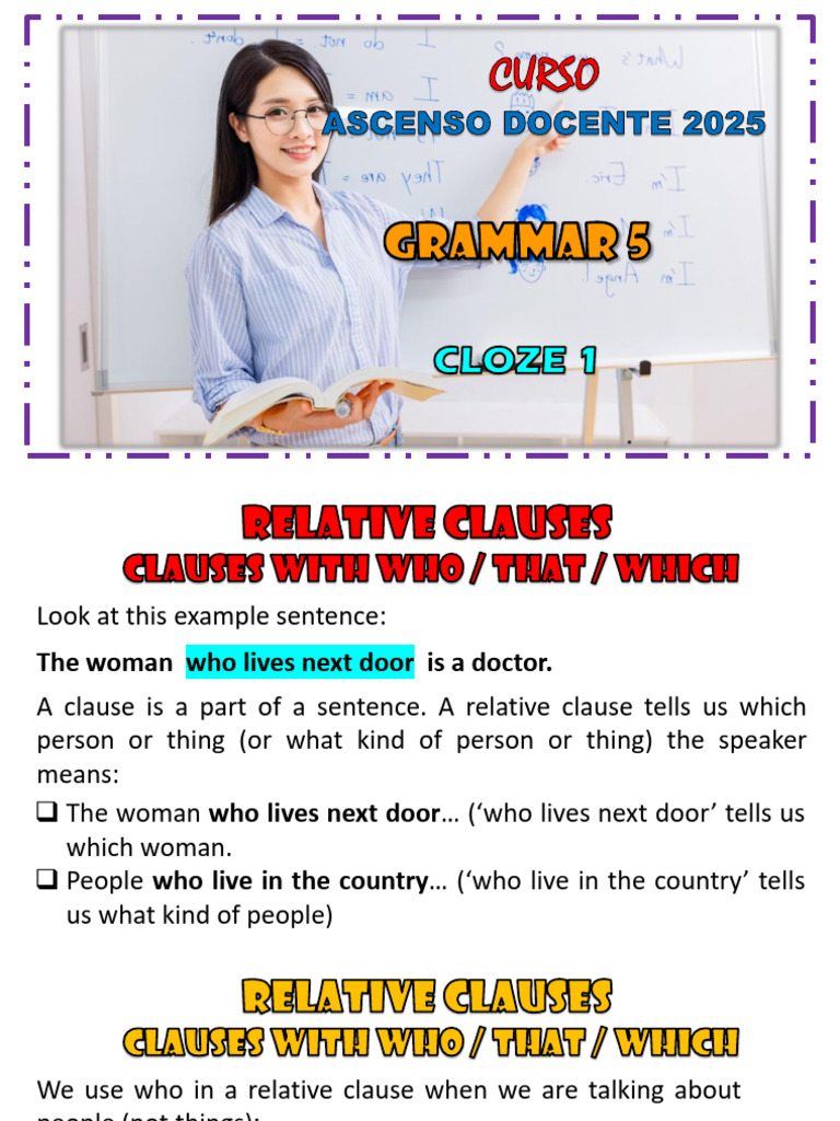 GRAMMAR CLOZE 1 | PDF | Linguistics