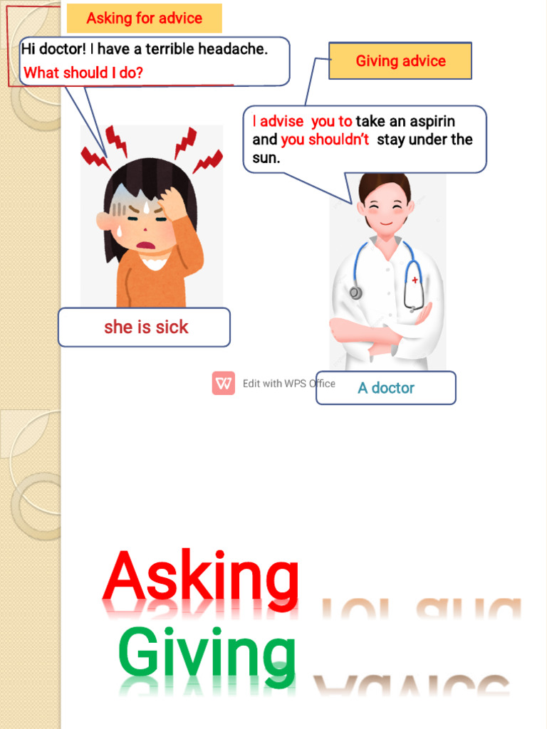 Asking and Giving Advice Guide | PDF | Grammar | Syntax
