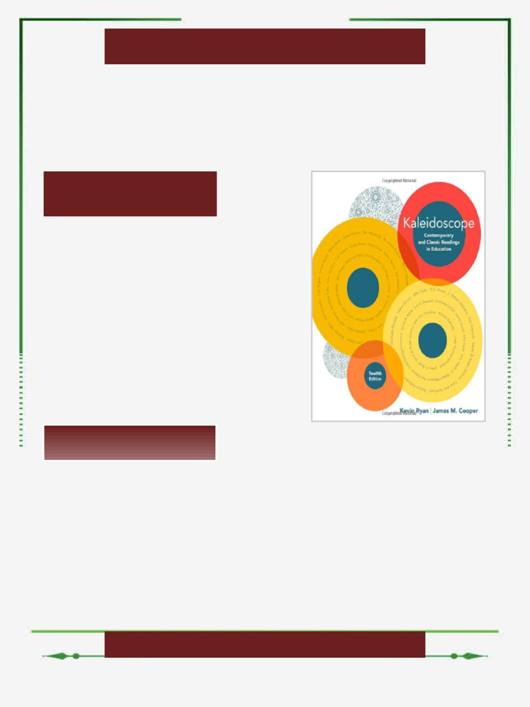 Kaleidoscope Contemporary and Classic Readings in Education What s New ...