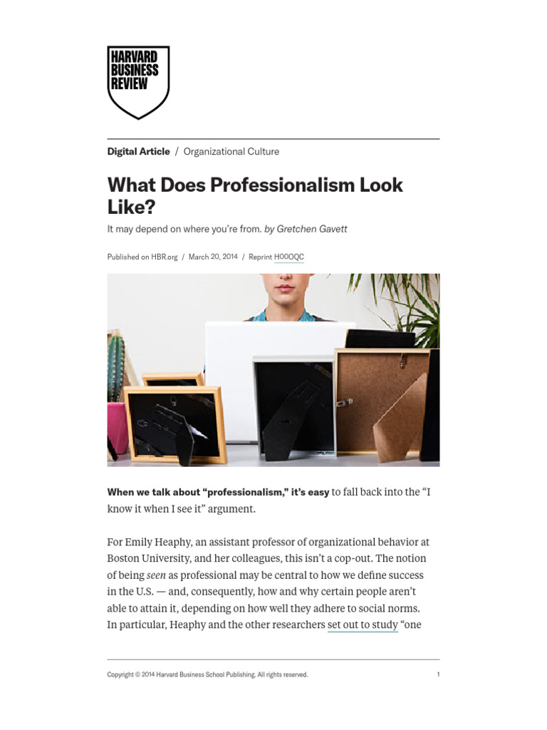 Defining Professionalism Across Cultures | PDF | Copyright ...