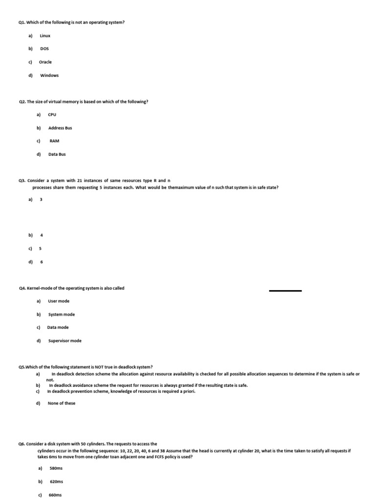 OS Test Explanation Live_15289688 | PDF | Operating System | Computer ...