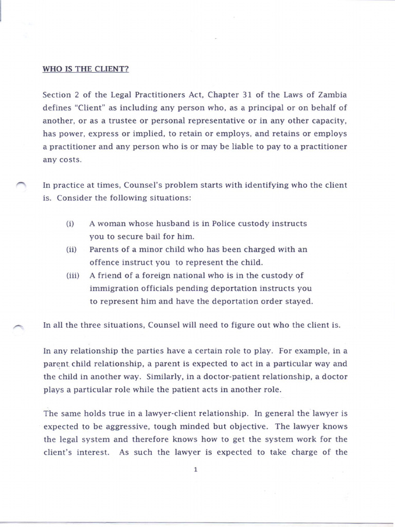 Who is the Client | PDF