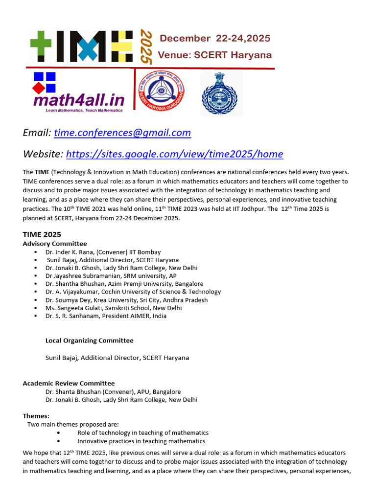 Poster 2025 | PDF | Mathematics | Curriculum