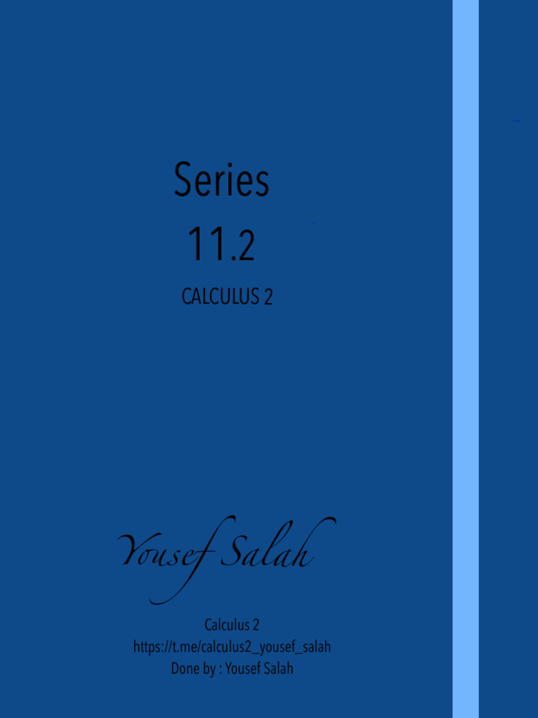 Calculus 2: Infinite Series Concepts | PDF | Mathematical Analysis ...