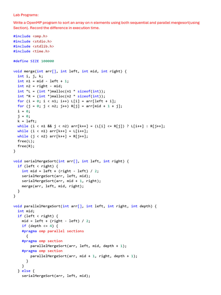 PC IA1 Lab Programs and Mod2 | PDF | Computer Programming | Programming ...