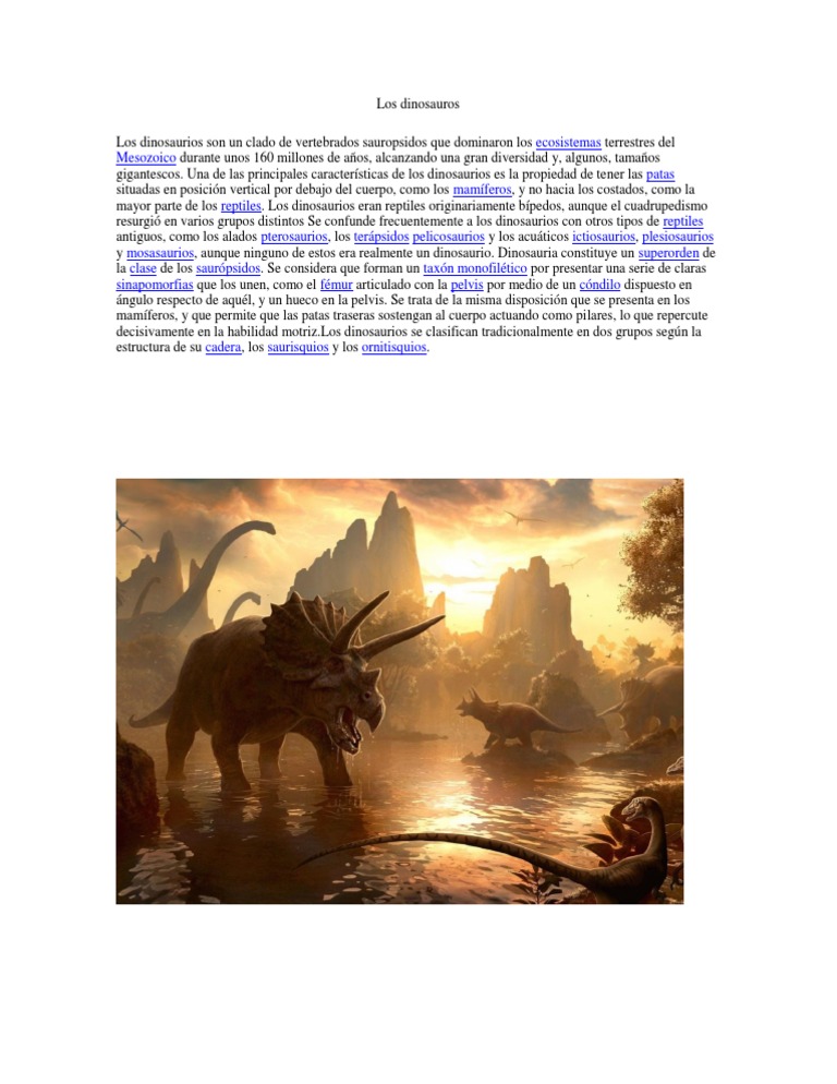 Los Dinosauros | PDF | Ciencias sociales | Ciencia y matemáticas