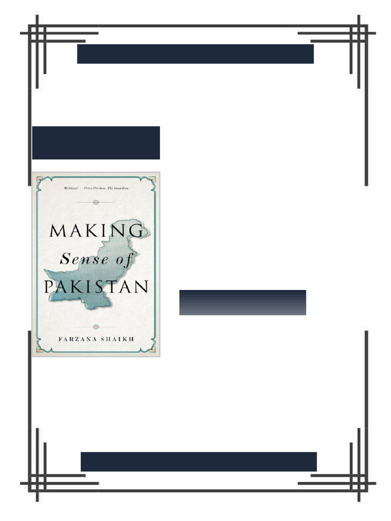 Making Sense of Pakistan 1st Edition Farzana Shaikh eBook 2025 re ...