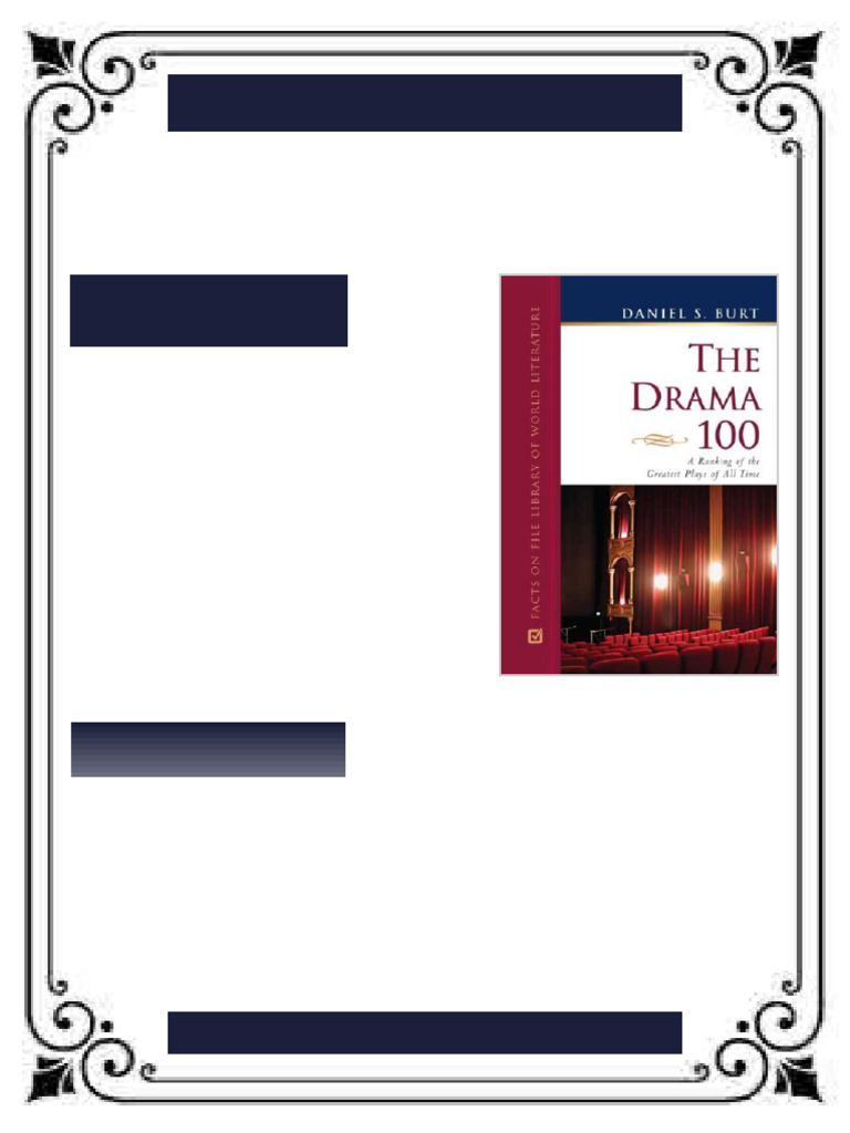 The Drama 100 A Ranking of the Greatest Plays of All Time Facts on File ...