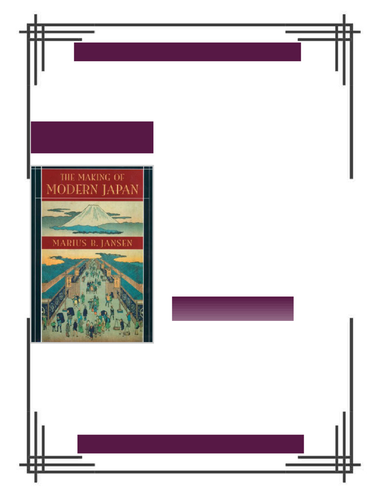 The Making of Modern Japan Belknap Press 2000 First Edition Marius B ...