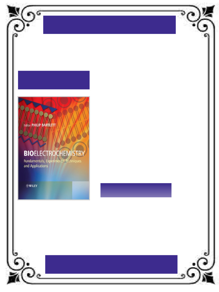 Bioelectrochemistry Fundamentals Experimental Techniques and ...