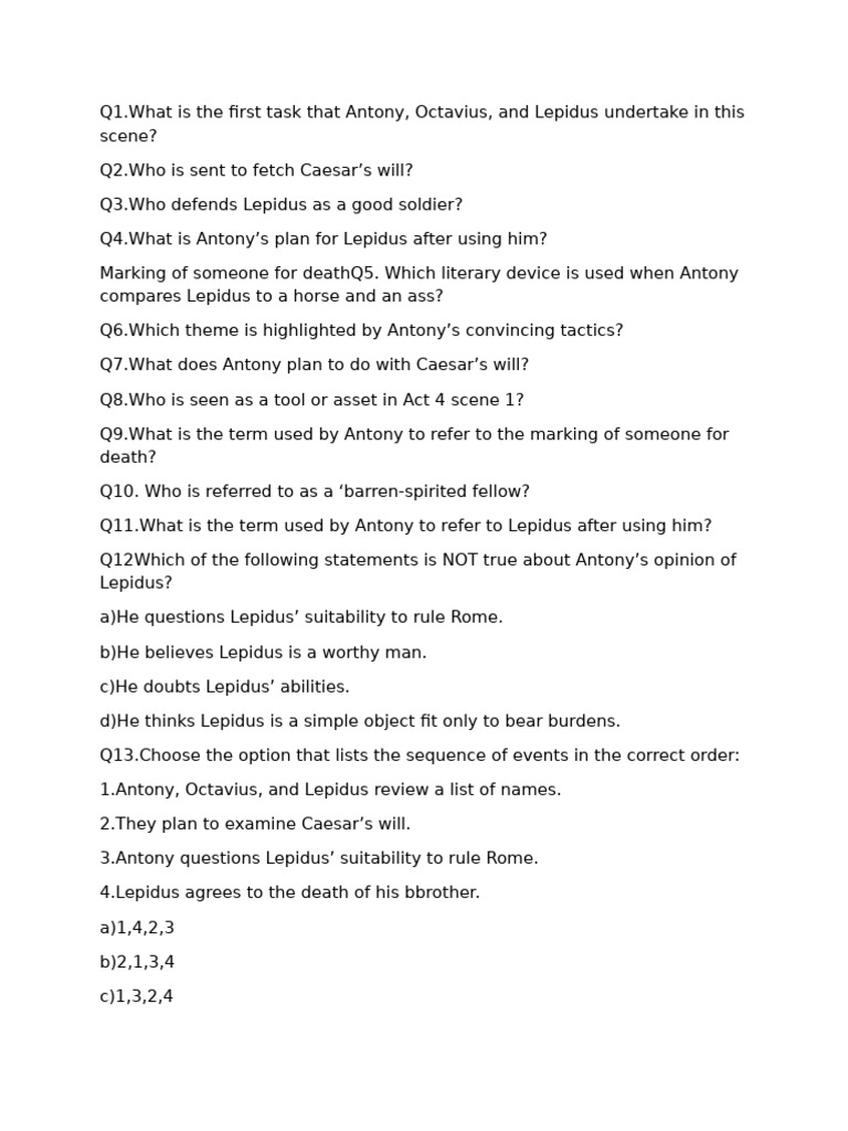 ACT 4 ALL SCENE | PDF | Roman Republic