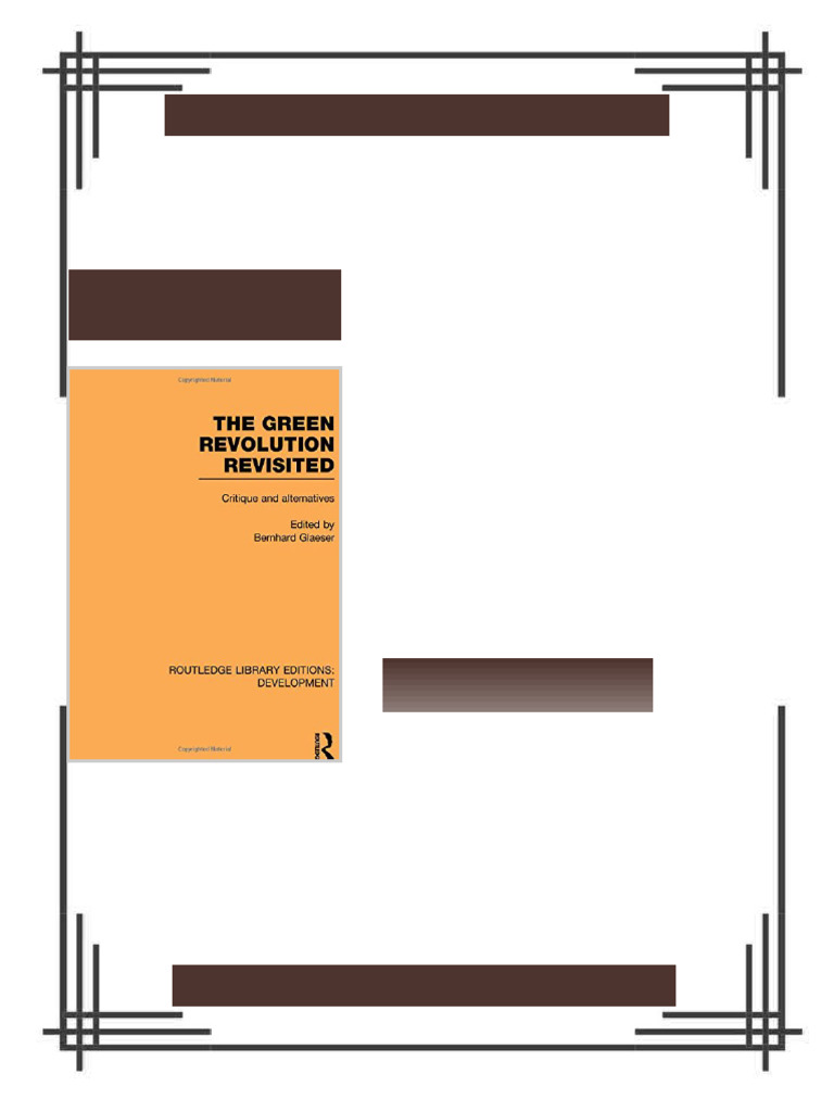 The Green Revolution Revisited Critique and Alternatives 1st Edition ...