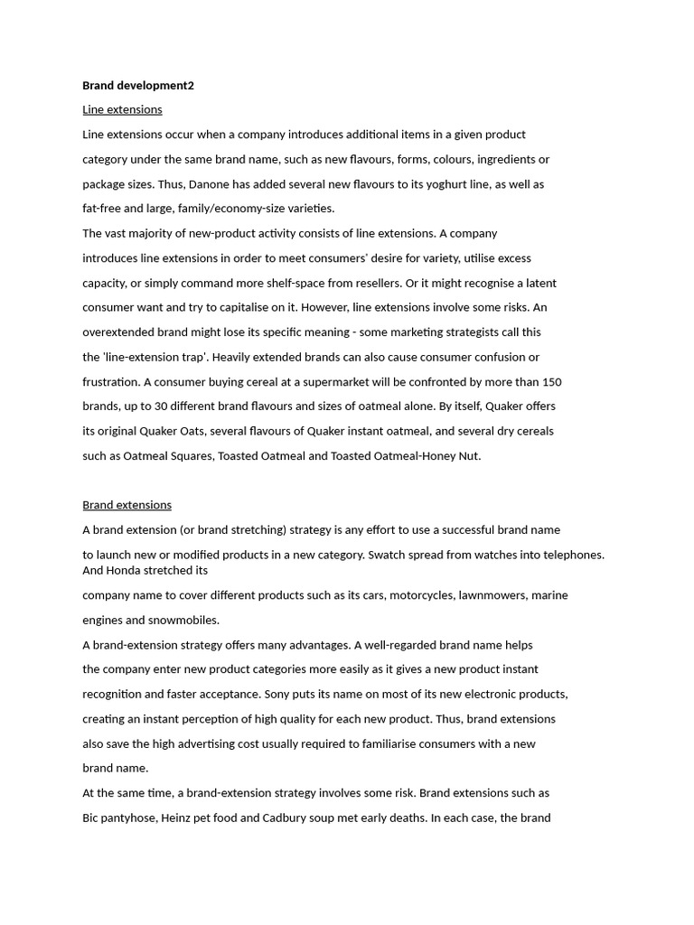 Line Extensions10 | PDF | Brand | Marketing