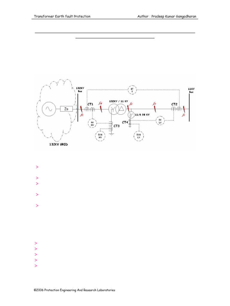 Transformer Earth Fault Protection Guide | PDF | Transformer ...