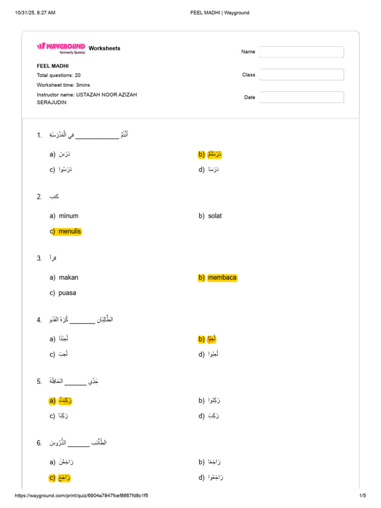 Feel Madhi - Wayground | PDF