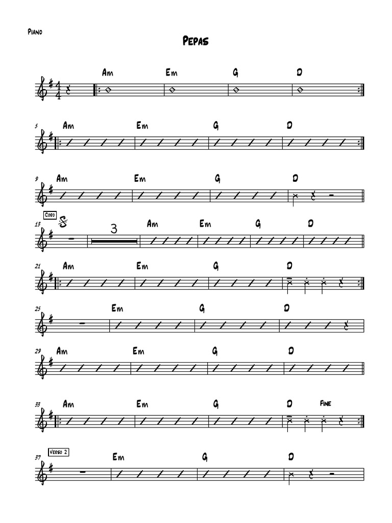03 Pepas - Piano | PDF