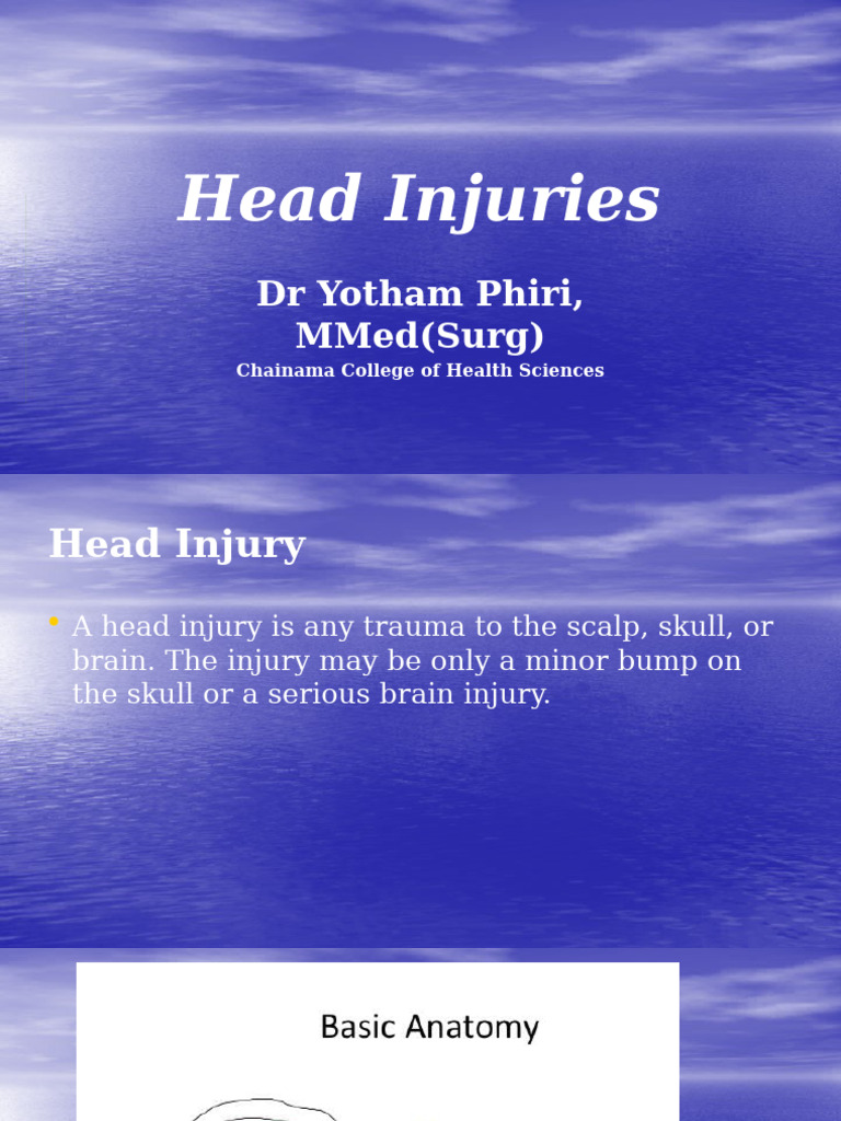 07 Head Injuries Lec 5 | PDF | Traumatic Brain Injury | Medical Emergencies