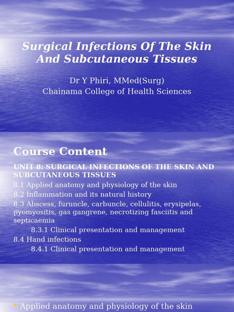 13 Surgical Infections of The Skin and Subcutaneous Tissues | PDF ...