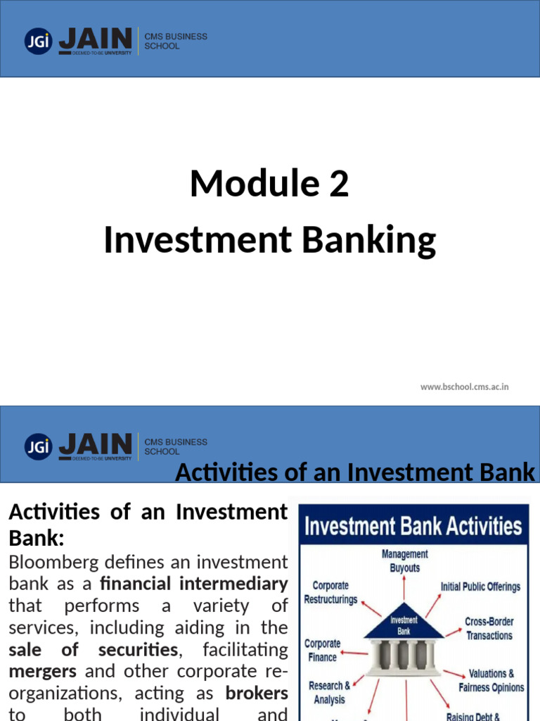 Investment Banking Module 2 Contents 17 1 25 | PDF | Loans | Investment ...