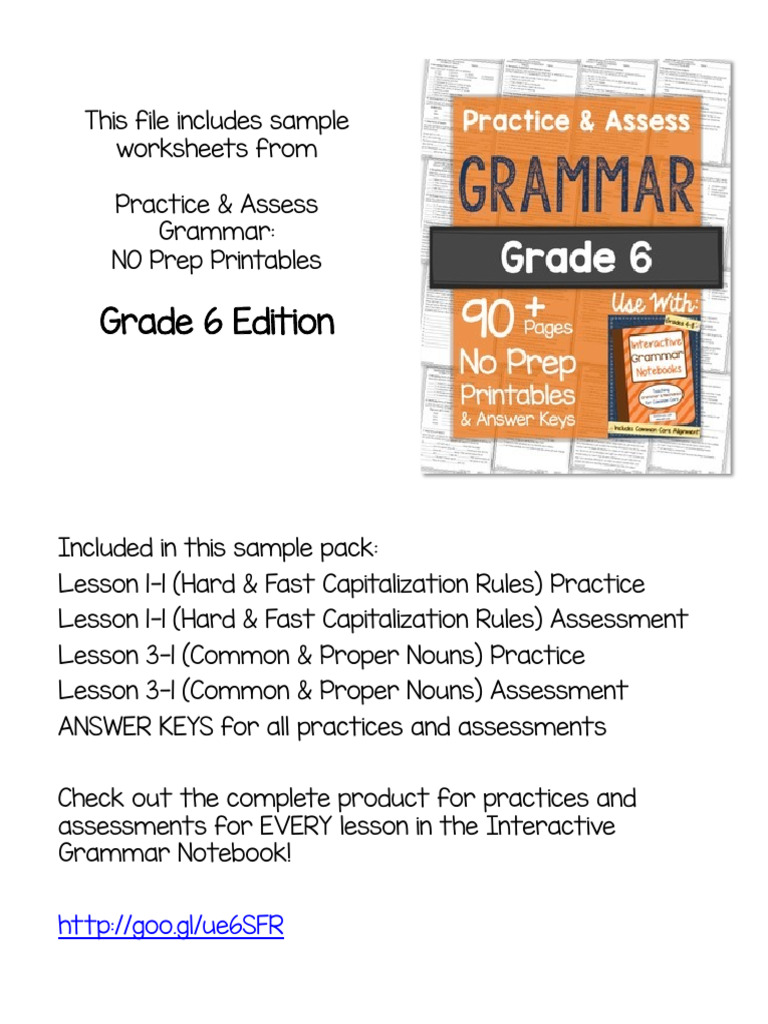 Grade 6 Grammar Worksheets Sample | PDF | Ancient Egypt | Linguistics