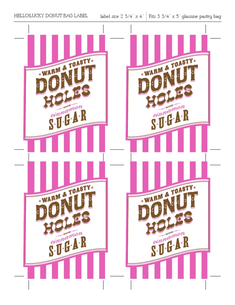 Donut Hole Label | PDF