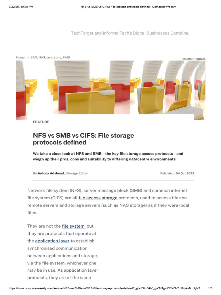 NFS, SMB, CIFS: File Protocols Explained | PDF | Operating System ...