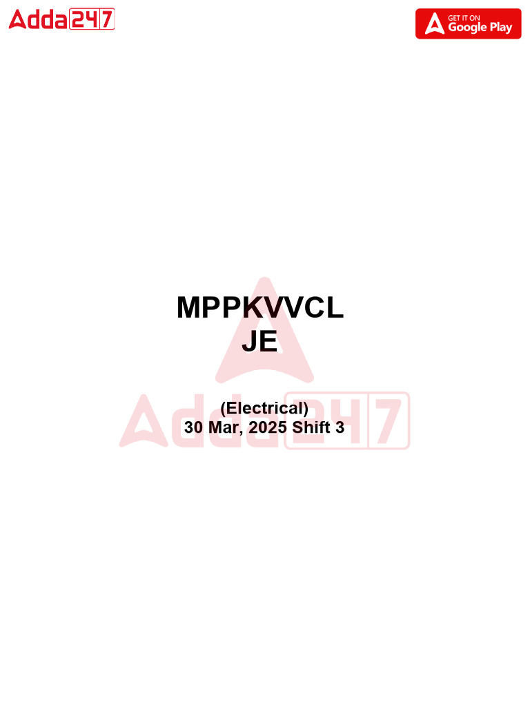 MPPKVVCL-Junior-Engineer-Electrical-Official-Paper-Held-On_-30-Mar-2025 ...