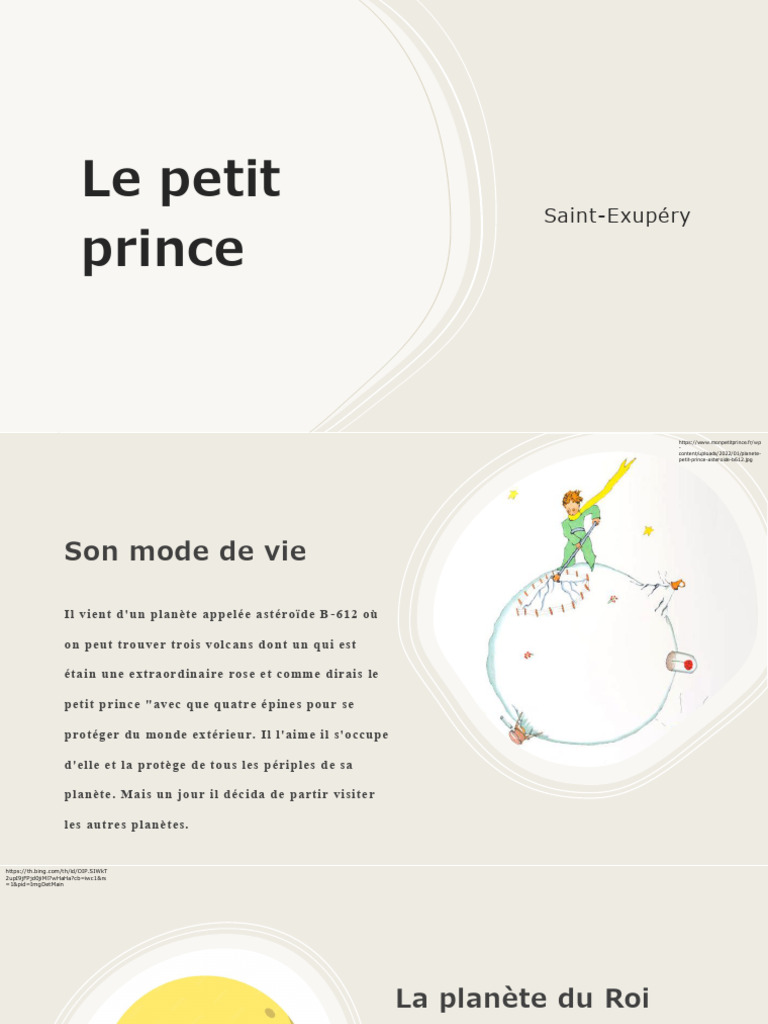 Les Planètes du Petit Prince et leurs Leçons | PDF
