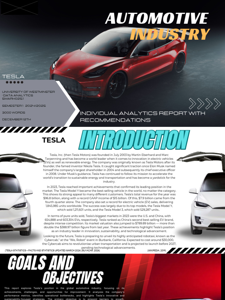 Tesla Data Analytics Report | PDF | Electric Car | Electric Vehicle