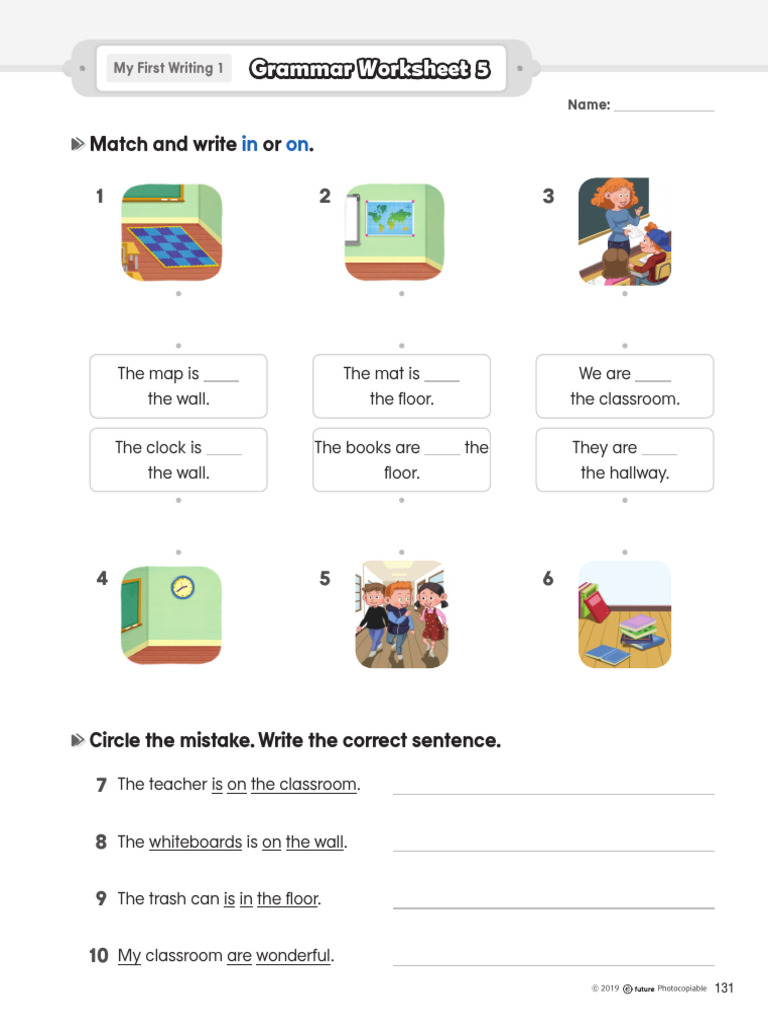 05. My First Writing 1-Grammar Worksheet 5 | PDF