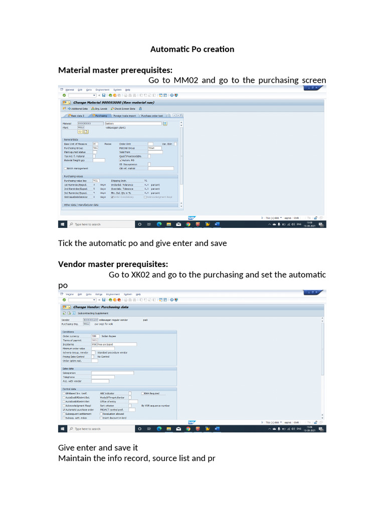 Automatic Po Creation | PDF