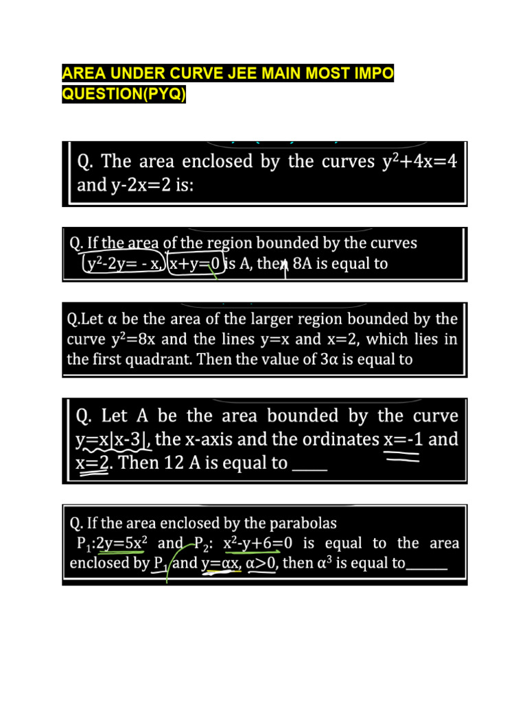 Area Under Curve | PDF