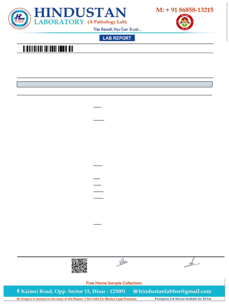 76-Year-Old Female Test Report Summary | PDF | Medical Specialties | Kidney