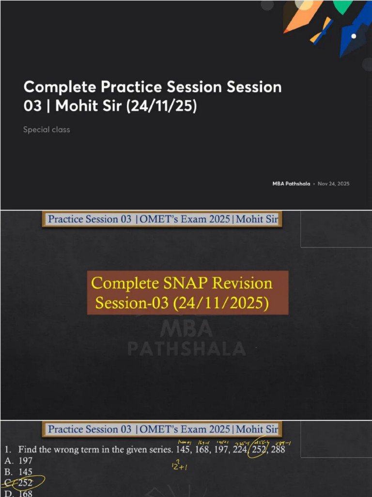 Complete Practice Session Session 03 Mohit Sir 241125 With Anno | PDF