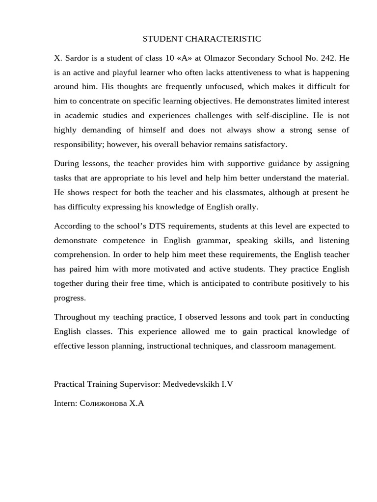 Student Characteristics and Support Strategies | PDF
