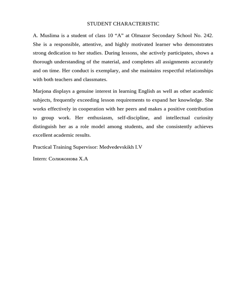 Outstanding Student Characteristics Analysis | PDF